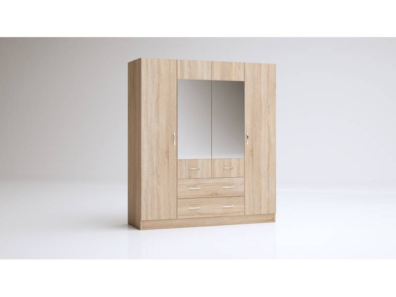 Четирикрилен гардероб Аполо 9 - Топ Цени | Мебели Онлайн Orhideamebel.com